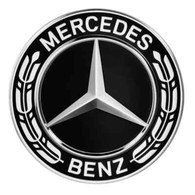 Black Mercedes Benz Alloy Wheel Centre Caps 75mm Badges Hub Emblem ...