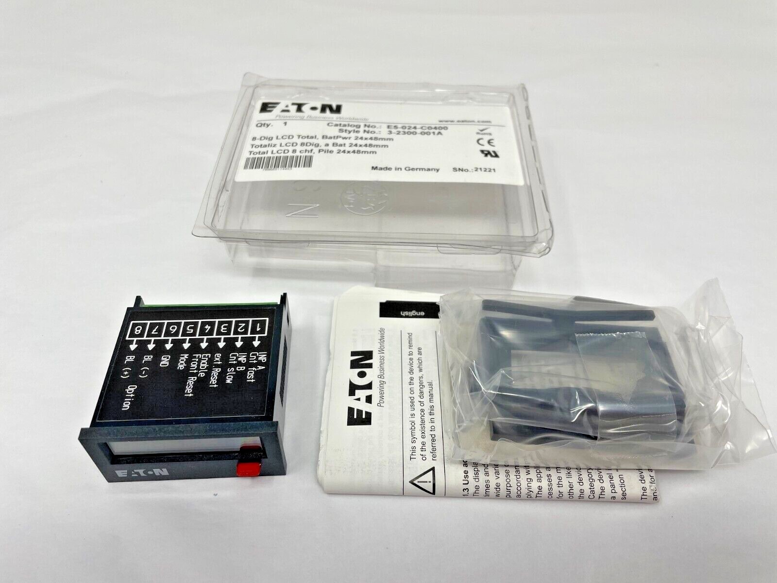 Eaton E5-024-C0400 8-Digit LCD Electronic Totalizer for sale online | eBay