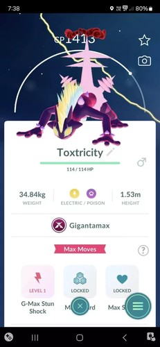 Pokémon Tra de Go - Non Shiny Gigantamax Toxtricity - trade 20k dust | eBay