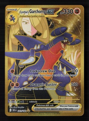 2025 Pokemon Destined Rivals Cynthia's Garchomp ex #241/182 Hyper Rare ...