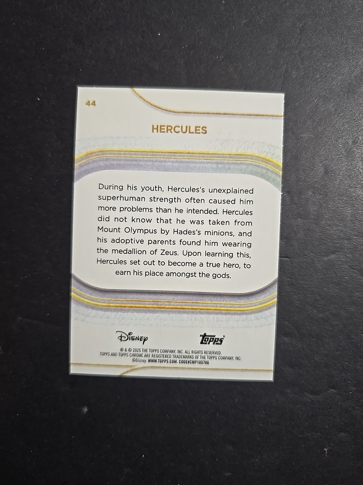 2025 Topps Chrome Disney #44 BASE HERCULES | eBay UK