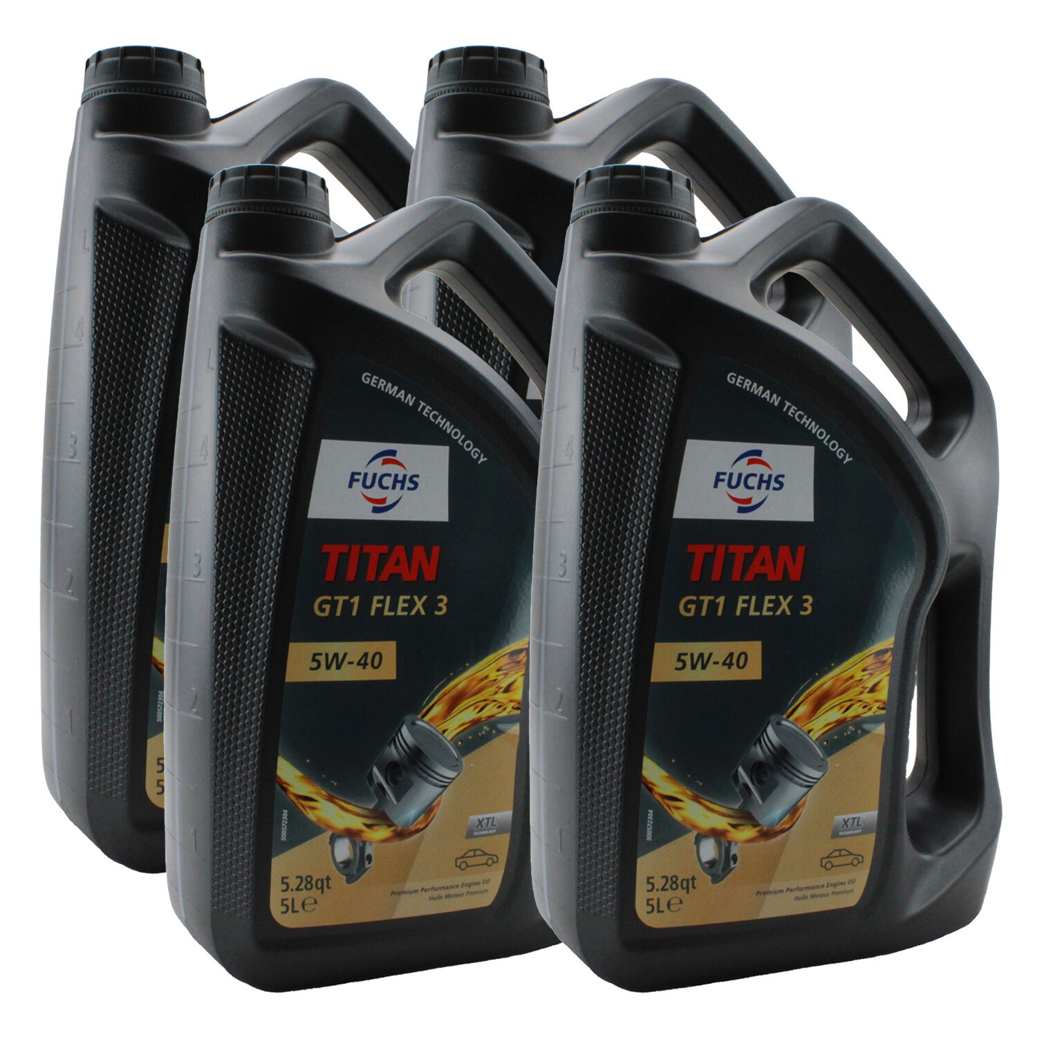 Fuchs 20 Liter TITAN GT1 FLEX 3 SAE 5W-40 Engine Oil 4 x 5L for Audi ...