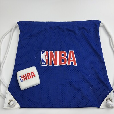 Kids Official NBA Blue Mesh Drawstring Bag Authentic Used Backpack ...