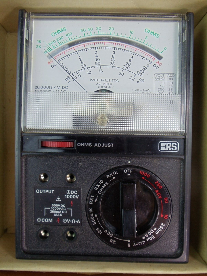 Micronta 18-Range Multimeter,20000 OHMS/VOLT DC | eBay