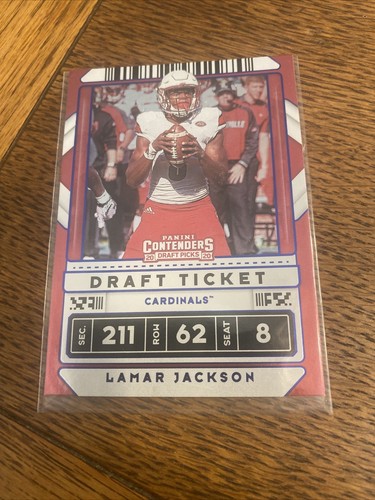2020 Panini Contenders Draft Picks Draft Ticket Blue Foil #61 Lamar ...