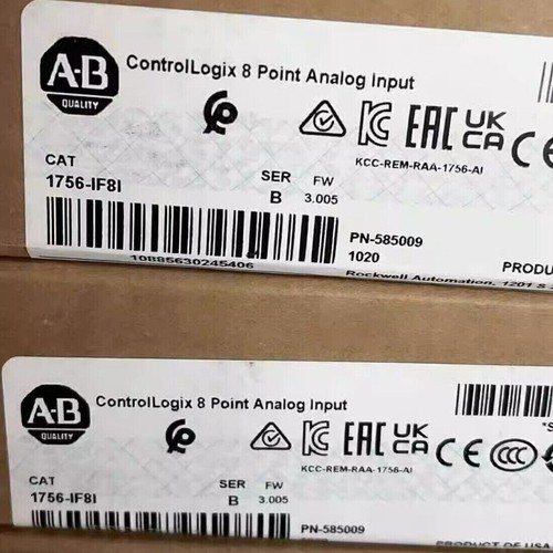 New Factory Sealed AB 1756-IF8I SER B ControlLogix 8 Point Analog Input ...