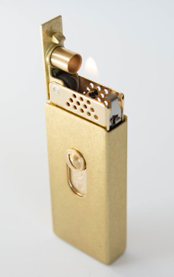 SWITCH BLADE STYLE LIGHTER RETRO Trench Brass Fuel Saving Lighter O ...