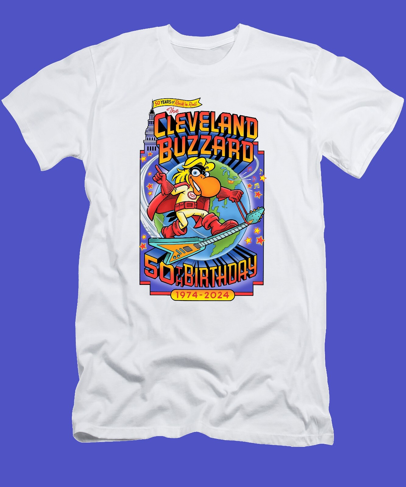 WMMS Cleveland Buzzard 50th Anniversary Cotton T -Shirt XL | eBay