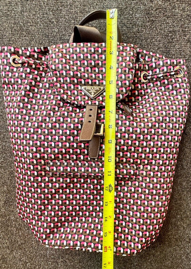 PRADA Backpack Pink/Brown Multicolor Italy | eBay