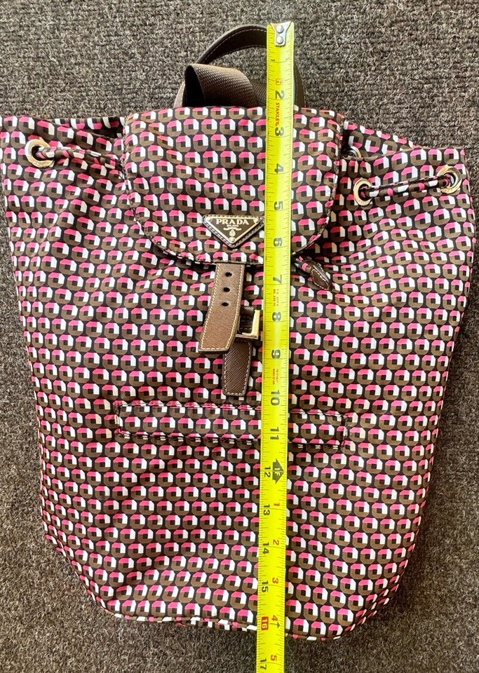 PRADA Backpack Pink/Brown Multicolor Italy | eBay