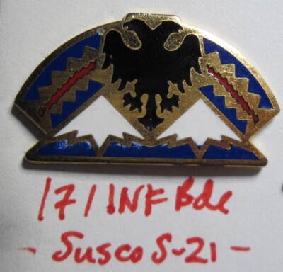 Army crest DI dui cb clutchback 171st INFANTRY BRIGADE inf bde Susco S ...
