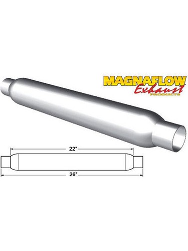 Magnaflow Perf Exhaust Muffler Glass Pack 2-1/4 in Center Inlet 2-1/4 i ...