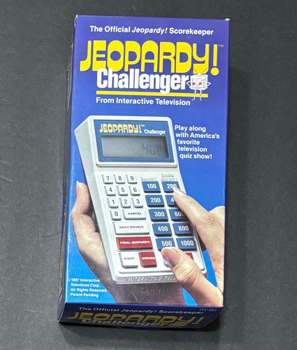 Jeopardy Challenger Game Electronic Vintage 1987 Official Scorekeeper ...