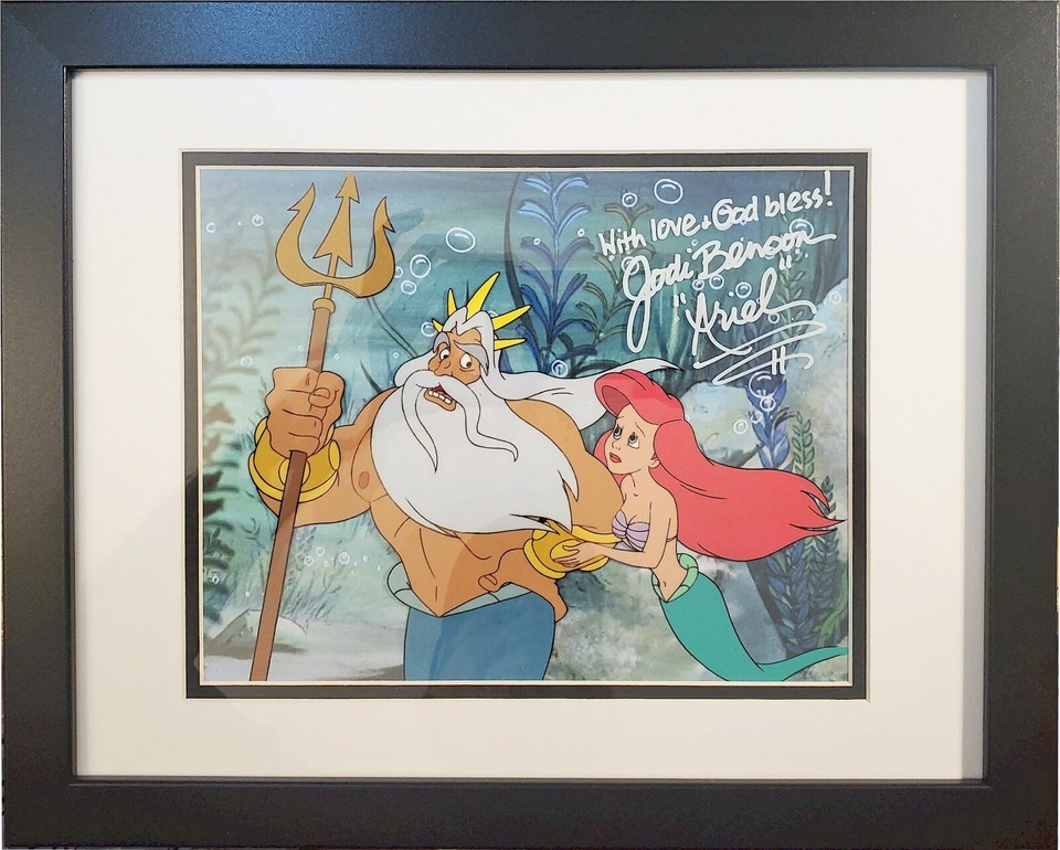 🔴 Little Mermaid Disney production cel Ariel father Triton SIGNED ...
