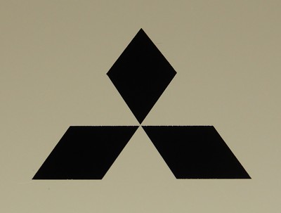 Mitsubishi Emblem Logo Decal Sticker BLACK 2" | eBay
