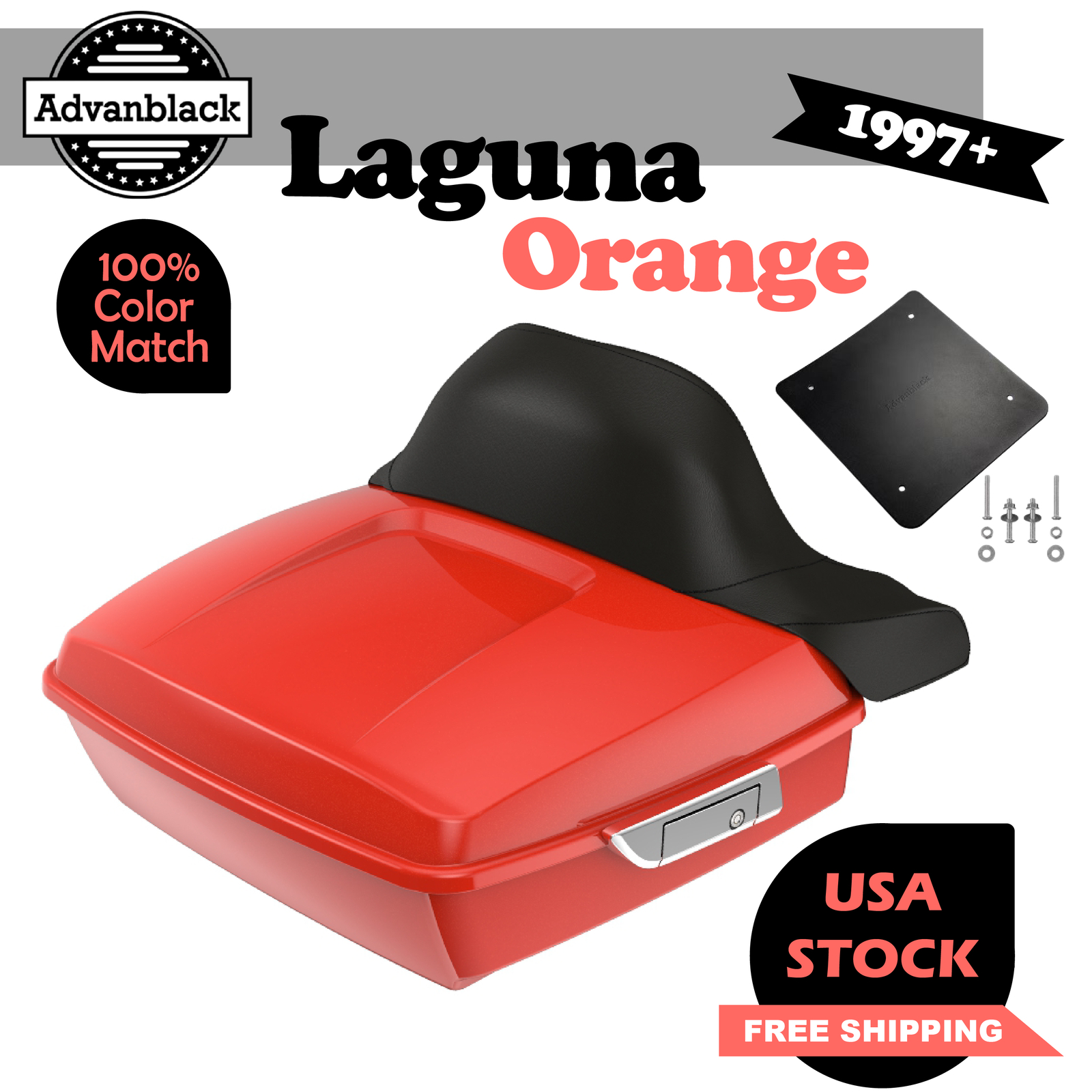 For 97+ Harley/Softail Chopped Tour Trunk Luggage Pad Wrap Around ...
