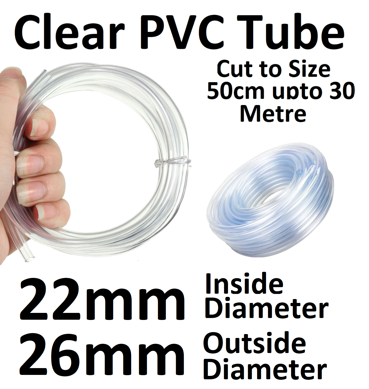 Clear PVC Petrol Fuel Pipe for Lawnmowers Motorbike Vehicles Cars ...