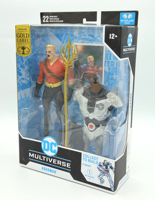 McFarlane Toys FLASHPOINT AQUAMAN DC Multiverse CYBORG BAF Gold Label ...