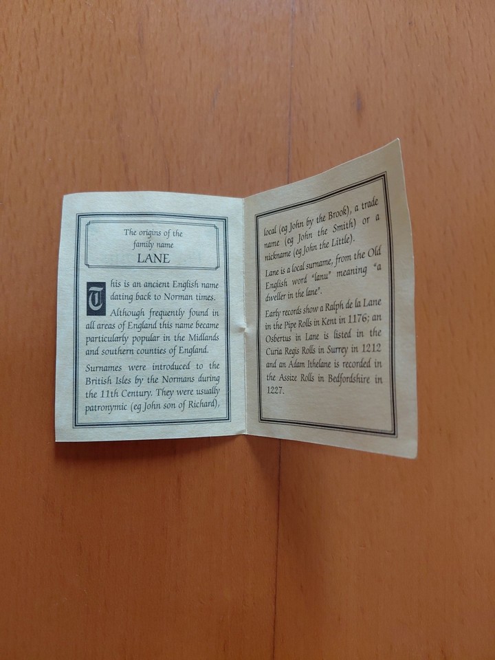 Lane Family Crest Heraldry Name Origin History Key Chain With Written ...