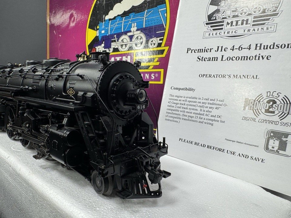 MTH 20-3157-1 Boston & Albany B&A J-1e Hudson steam engine #616 PS 2.0 ...