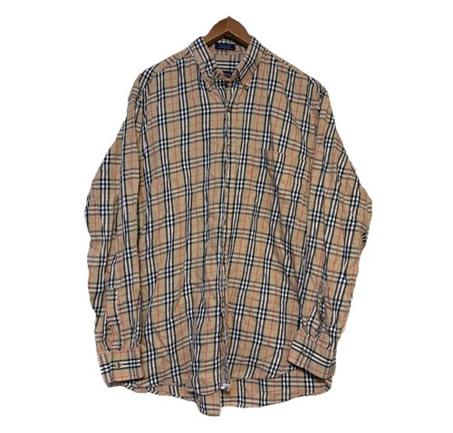 Vintage 90s Burberry Made In USA Nova Check Plaid Pattern Brown Men’s ...