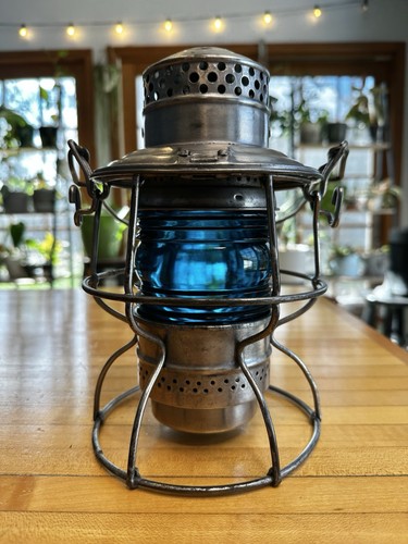Indiana Railroad Lantern Interurban Traction Line Green Globe! Proceed ...
