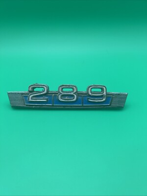 1967 Ford 289 CHROME Emblem C70B-16237-A, MUSTANG, FAIRLANE, RANCHERO ...