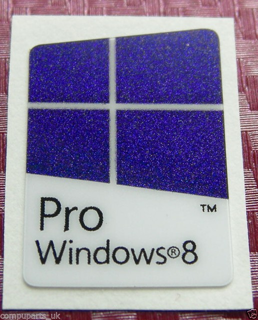 Lot of 10 Pcs Windows 8 Pro Original Replacement Blue Stickers Color ...