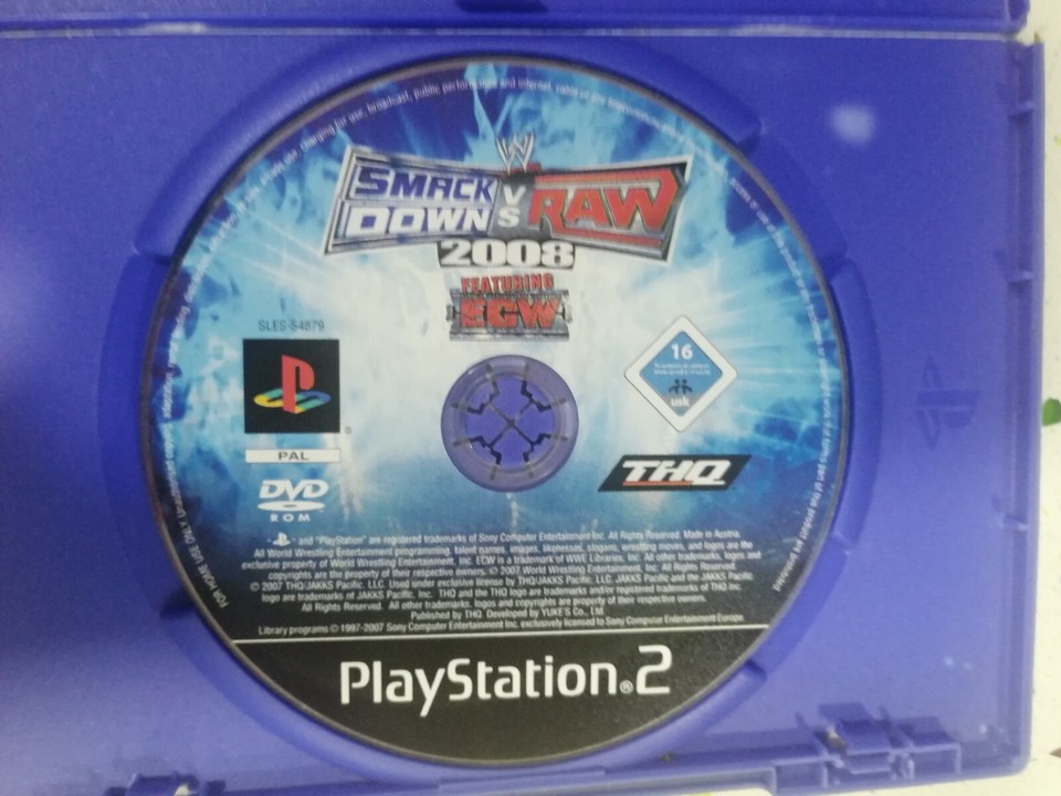 Smackdown Vs Raw 2008 Featuring ECW PS2 PAL DVD Rom | eBay