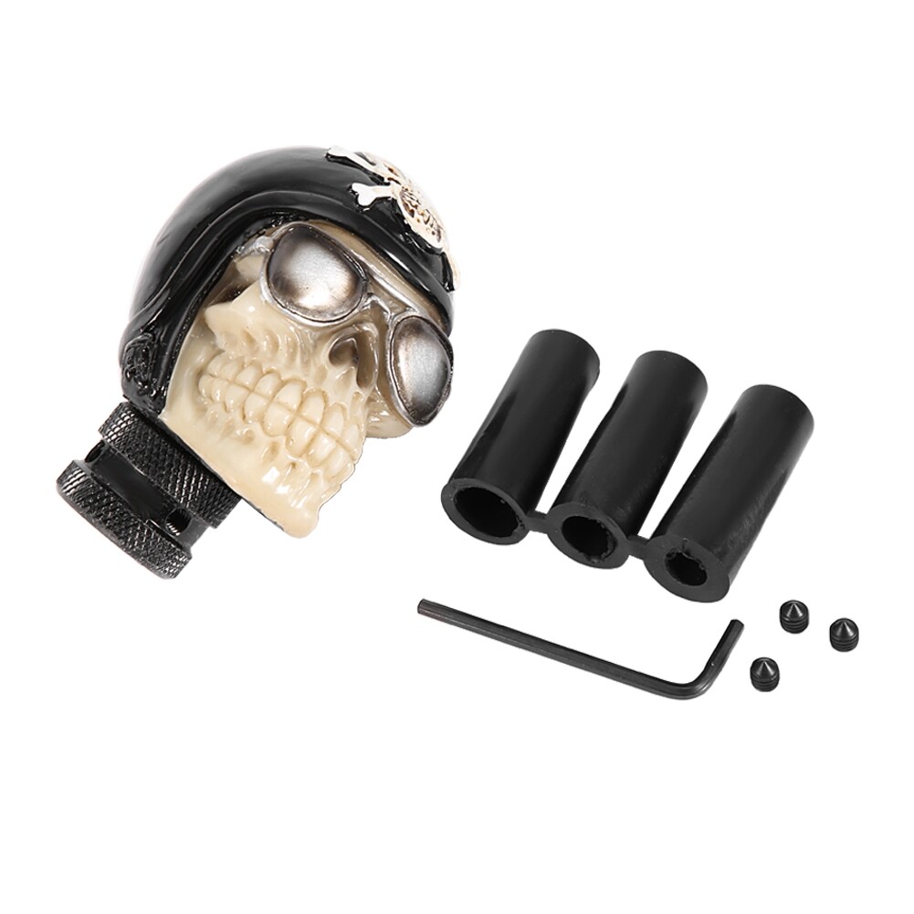 ZZ1 Skeleton Skull Head Car Manual Gear Shift Knob Stick Lever Shifter ...