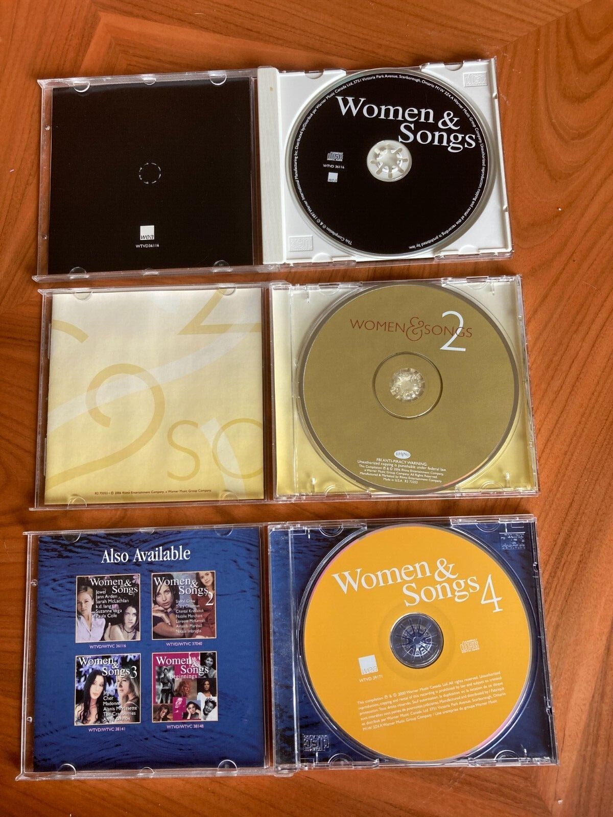 Women and Songs Group of 3 CDs: Vol 1 (1997), Vol. 2 (2006), and Vol. 4 ...