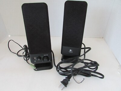Pair of Logitech Desktop Speakers Model S-0152A1 Black tested | eBay