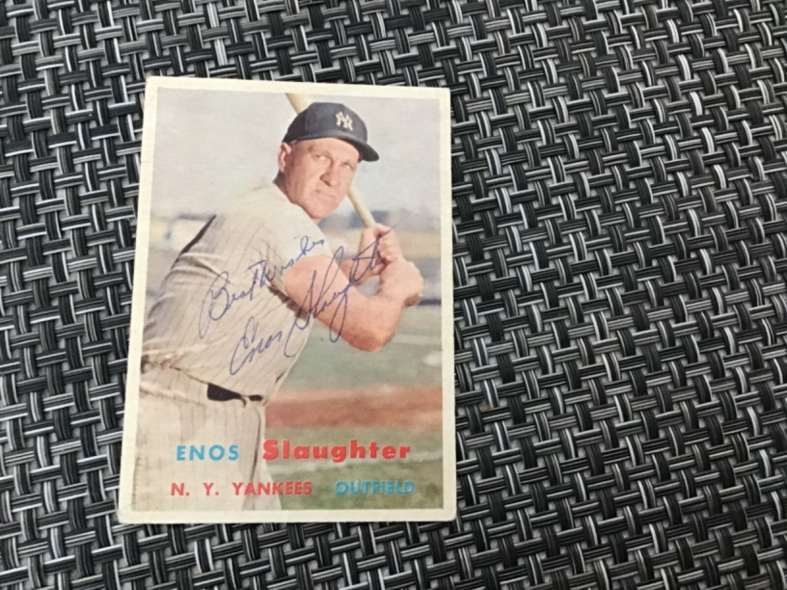 1957 Topps - #215 Enos Slaughter signed | eBay