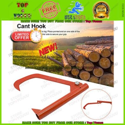 Logging Cant Hook,Log Lifter Hook, Durable Steel Log Peavy Patio Roller ...