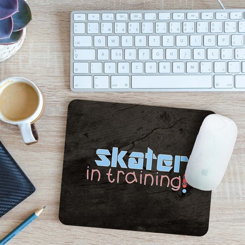 Skater In Training Mouse Mat Pad Skateboard Skateboarding Skateboarder ...