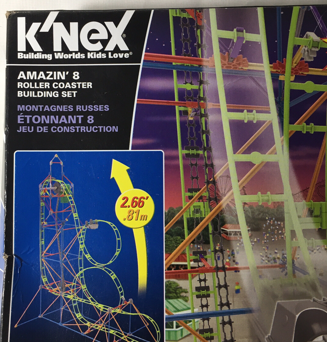 K'NEX 13409 Amazin' 8 Roller Coaster Building 448pc Set for sale online ...
