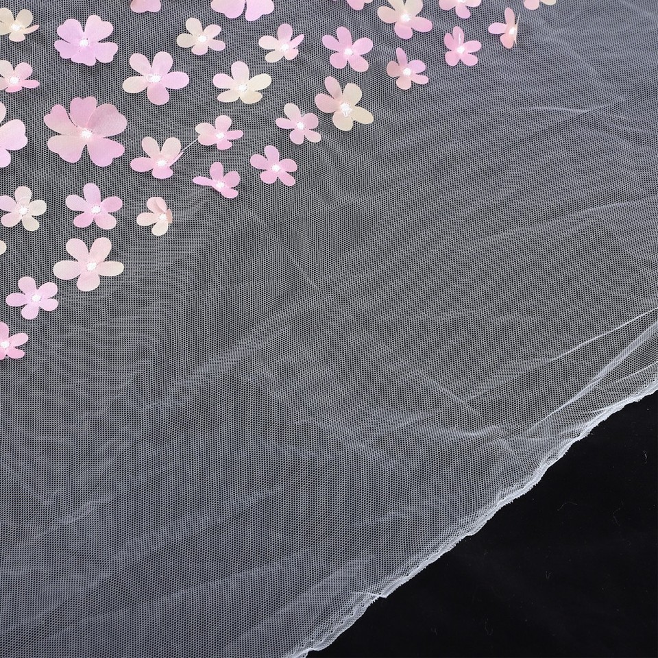 Embroidered Gauze Dress Fabric Embroidery Flower Fabric DIY Cloth ...