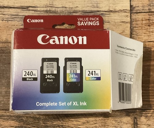 2-PK Genuine Canon OEM PG-240XL Black / CL-241XL Color Ink Cartridges ...