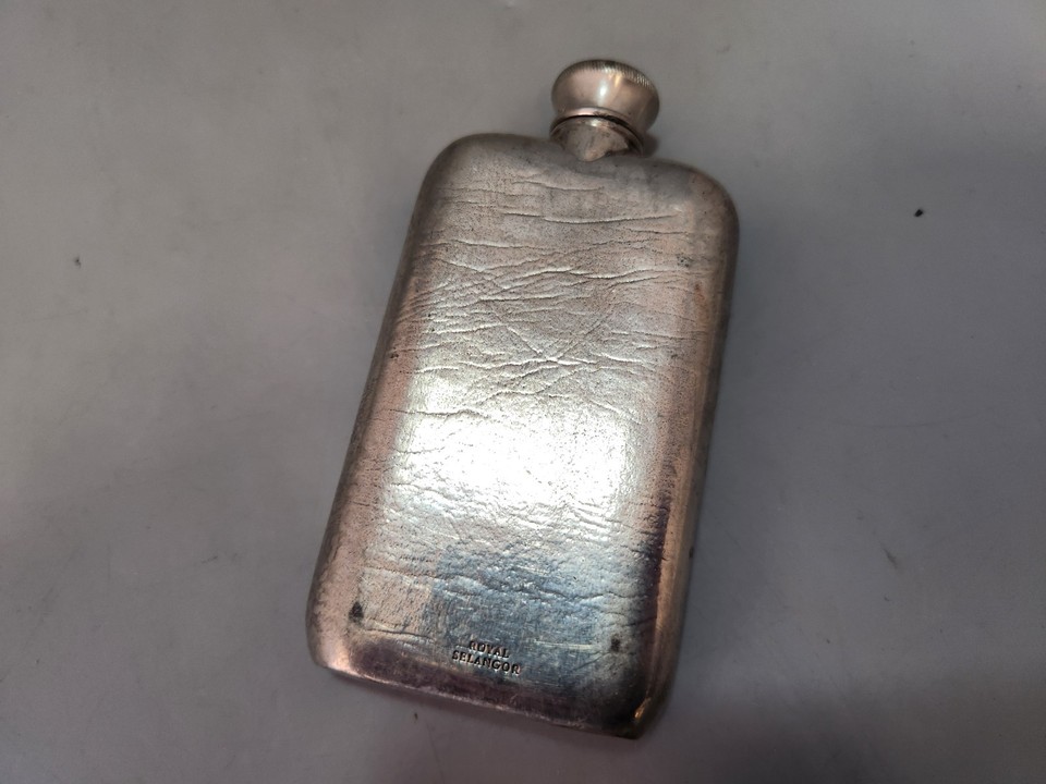 Royal Selangor Vintage Pewter Textured Hip Flask | eBay UK