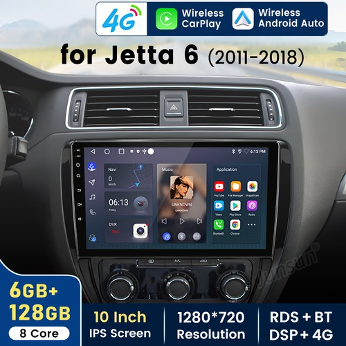 Car Stereo Radio GPS 6+128GB For VW Jetta 2011-2018 Carplay Android ...