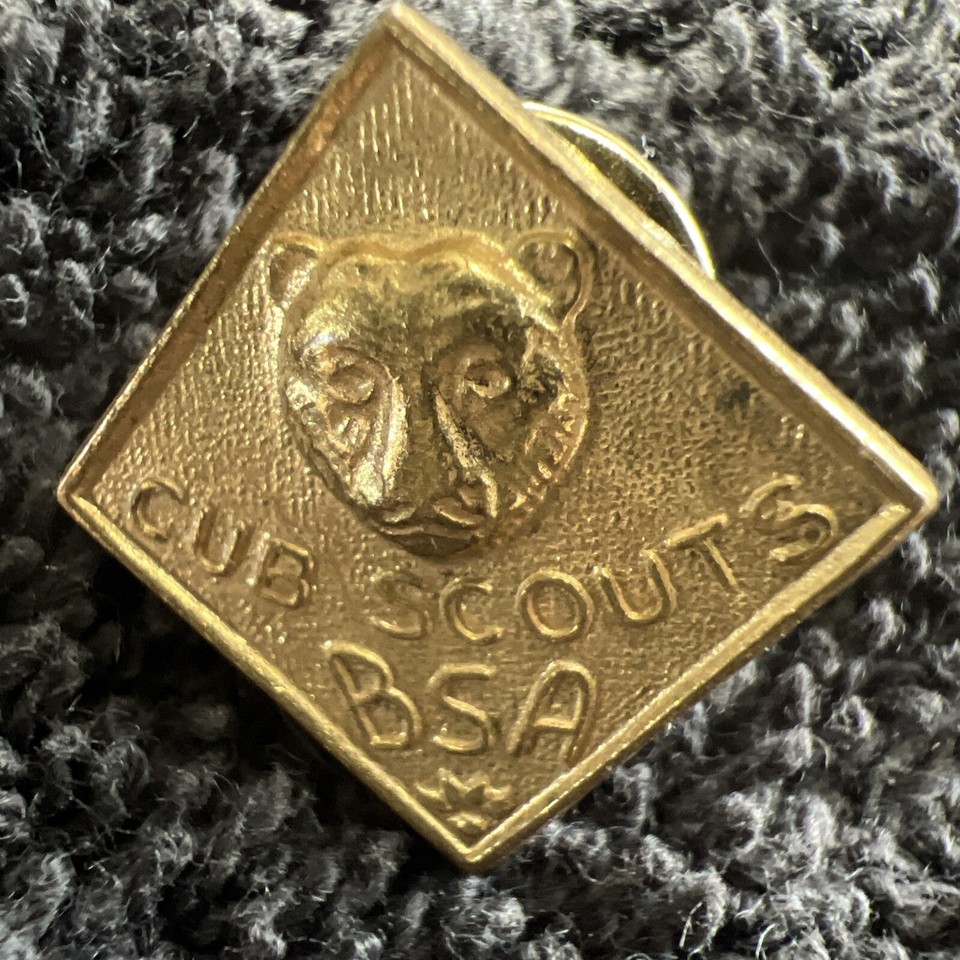Vintage Cub Scout Award Pin - Vintage Brass BOBCAT Pin ~ BSA. Lot 158 ...