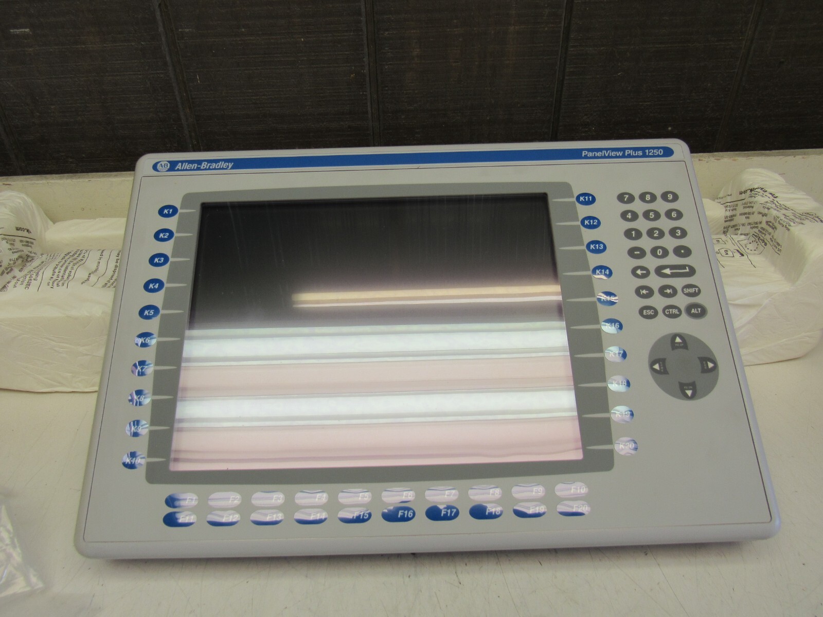 ALLEN-BRADLEY PANELVIEW PLUS 1250, 2711P-B12C4A8 COLOR TOUCH SCREEN ...