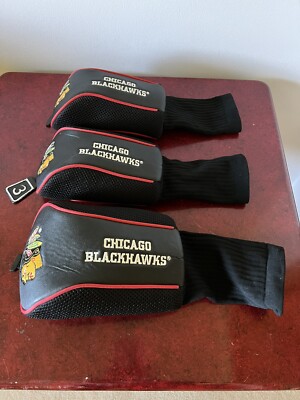 NHL Chicago Blackhawks Golf Driver Wood Head Covers Lot Of 3 | eBay