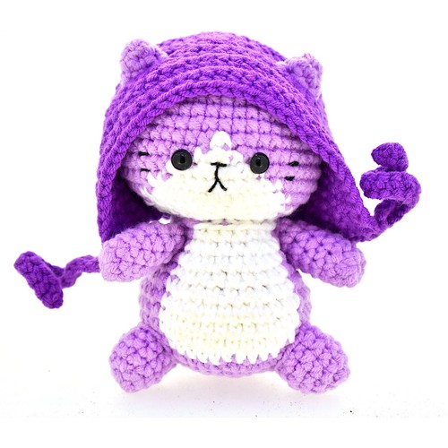 Cat In Knit Hat Crochet Doll Handmade Amigurumi Plush Toy VAC | eBay