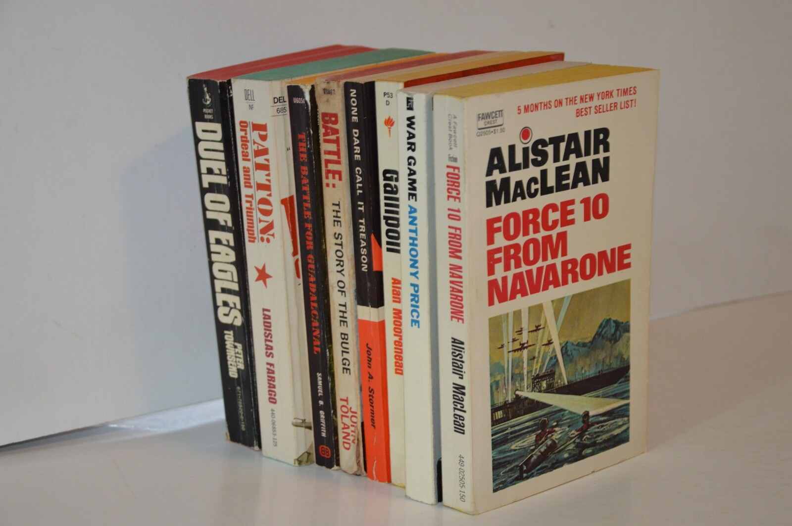 Lot of 8 GOOD vintage paperback books on WWII, Military, War, & Combat ...