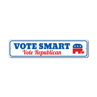 Election 2020 Vote Smart Sign Republican Democrat Political Party ...