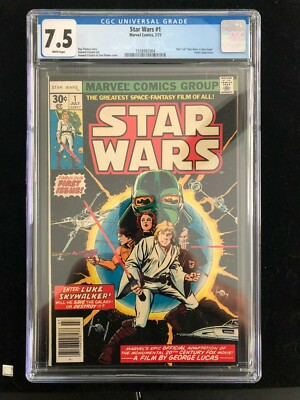 1977 Star Wars Comics #1 - CGC 7.5 White Pages - Brand New ...