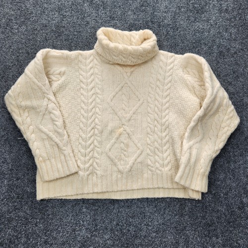 Vintage Inis Crafts Sweater Womens Large Merino Wool Ireland Chunky ...