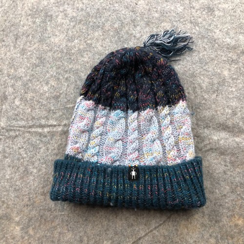 Smartwool Toboggan Beanie Skull Cap Blue Knit One Size Geometric Wool ...