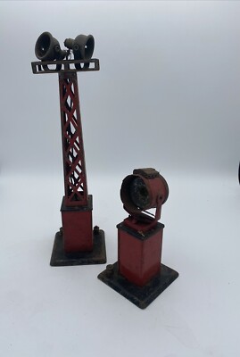 Marx Train Flood Light tower & Searchlight Tower Steel O scale? Parts ...